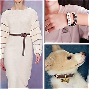 CDY Leather Strap 90 Inches Long 1 Inch Wide, Leather Belt Strips Very Suitable for DIY Craft Projects, Pet Collars, Traction Ropes,Belts, Clothing, Jewelry, Leather Watch Straps (Light Brown)