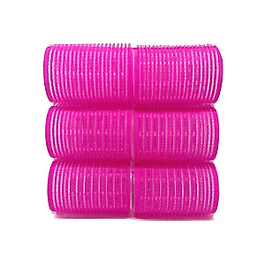 Large Colors Self Grip Hair Rollers 6PC