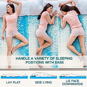 Airensky 2 Inch Twin XL (39"x80") Memory Foam Mattress Topper, Cooling Gel Infused Foam Mattress Topper for Pressure Relief Back Pain, Single Bed Toppers, CertiPUR-US