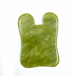 Natural Jade Stone Gua Sha Massage Board Rose Quartz Guasha Plate Jade Face Massager Scrapers Tools for Face Neck Back Body,as Shown