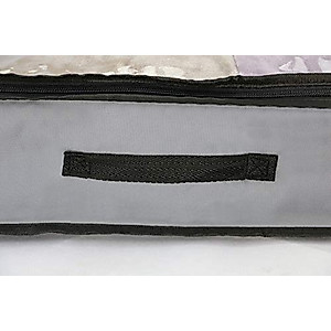AMJ Foldable Underbed Bags - Pack of 2, Transparent Zip Lid Under Bed Storage Bags for Bedroom Wardrobe, Washable, Dark Gray