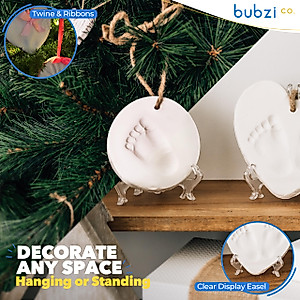 Bubzi Co Baby Keepsake Ornament - Baby Hand and Footprint Kit - Newborn Keepsake Ornament for Personalized Baby Gifts & Nursery Decor, Baby Handprint Kit for Girls & Boys