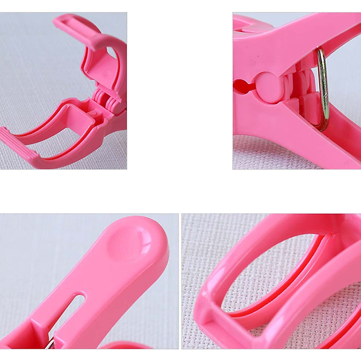 Loialpupy Beach Towel Clips Windproof Clip for Towel Bath Towel Blanket Clothes Beach Towel Table Clothes Peg White Pink Green Blue (4pcs)