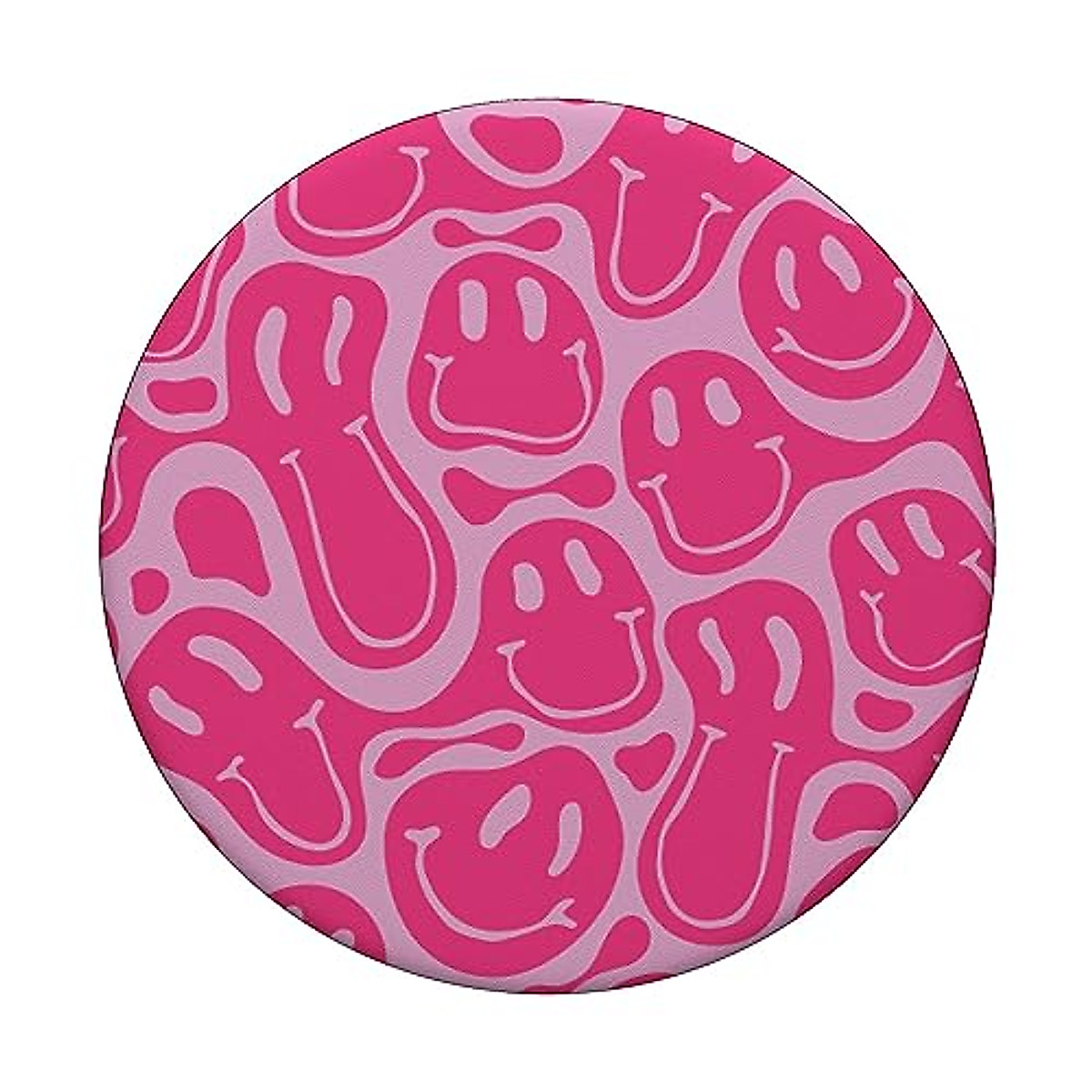 aesthetic trippy pink liquid swirl dripping smile face PopSockets Standard PopGrip