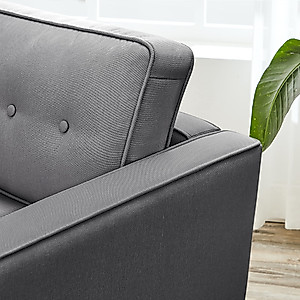 VASAGLE Accent Chair with Upholstered Cushion, Solid Wood Legs, for Living, Dining Room, Office, 31.5 x 31.5 x 30.7 Inches, Gray