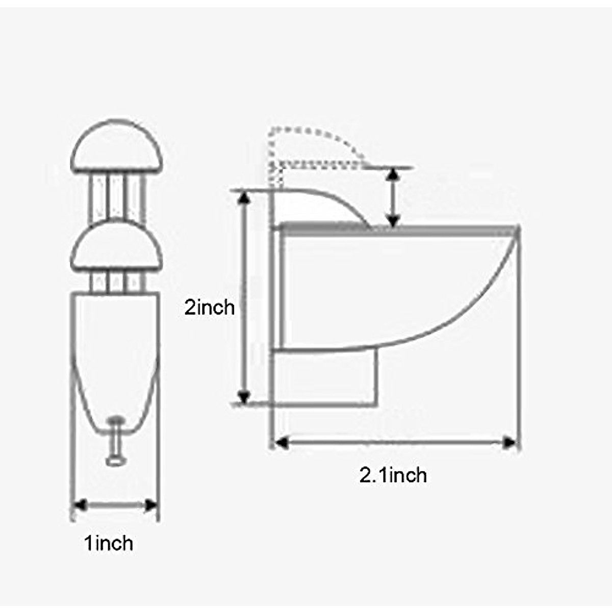 XVL 14-Inch Bathroom Glass Shelf, Chrome GS3004B