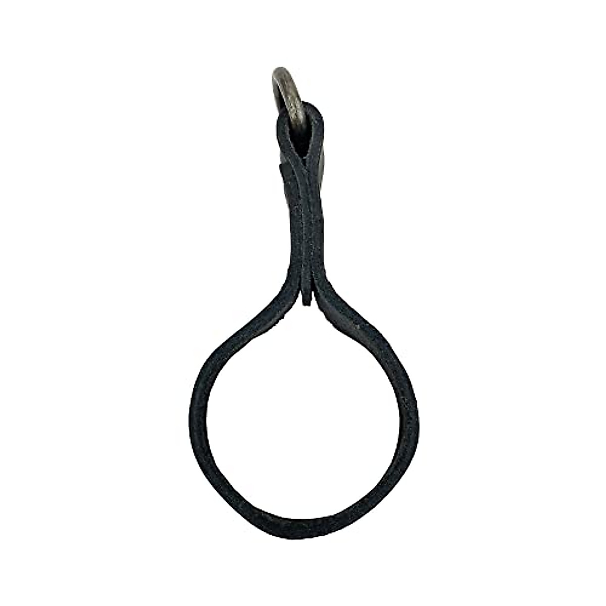 Hide & Drink, Leather Heavy Duty Suspender Loop Attachment (4 Pack), Tool Belt Accessories, Durable, Fine Grain Leather, Vintage Style, Handmade - (Charcoal Black)