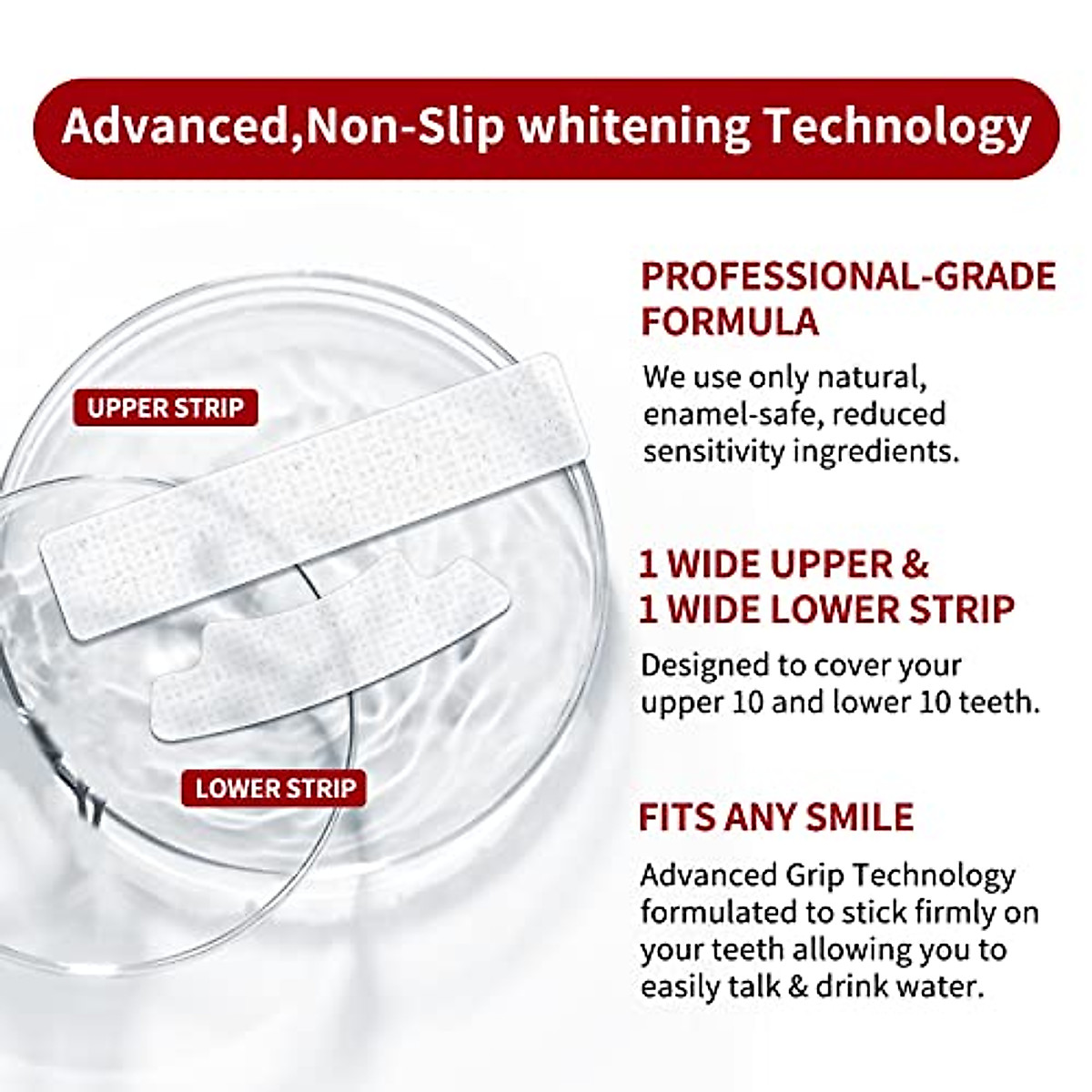 Teeth Whitening Strips for Teeth Sensitive, Professional Teeth Whitening Kit for Coffee Drinker, 28 Teeth Whitener Strips Coconut Flavor, 14 Treatments Easy to Use