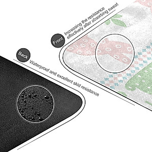 OTVEE Cute Bunnies Yoga Mat for Women Non Slip Ultra Thin 1 MM Travel Yoga Mat with Carrying Bag Suede Fitness Exercise Mat for Yoga Pilates Workout Routines Camping