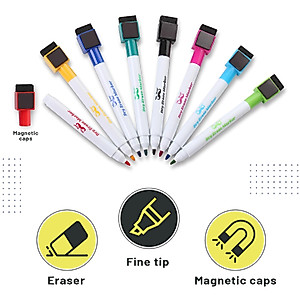 Mr. Pen- Dry Erase Whiteboard, 12.5" X 9.5", Small White Board, Dry Erase Board, Whiteboard with 8 Dry Erase Markers, Small Dry Erase Board, Whiteboard, White Board Dry Erase, Magnetic Dry Erase Board