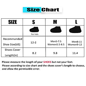 Silicone Shoe Covers, Waterproof Overshoes Reusable Slip Resistant Rain Shoe Cases for Men Women