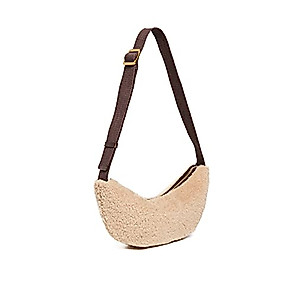 Loeffler Randall Women's Jillian Soft Crossbody Pouch, Timber/Natural, Tan, One Size