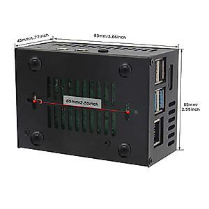 Geekworm X630-C1 Metal Case with Cooling Fan and 3pcs Aluminum Heatsink for Raspberry Pi 4 & X630 Only(Not Support C779/C790)