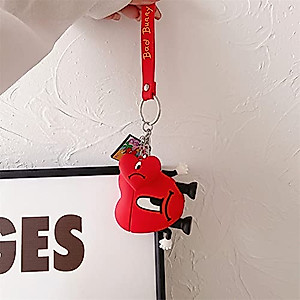 AOLABOKY for Airpods 3rd Generation case,Heart Earphone case,3D Fashion Popular Cool Bad Bunny Silicone Headphone Case for Airpod 3 with Same Keychain