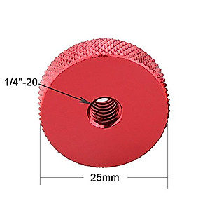CAMVATE 1/4"-20 Female Thumb Wheel Lock Nut Adapter(2 Pieces) - 1490