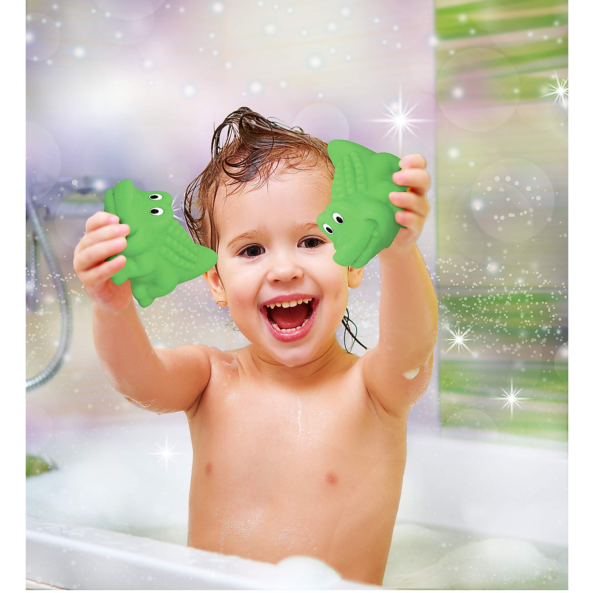 Puzzled Bath Buddy Alligator Water Squirter