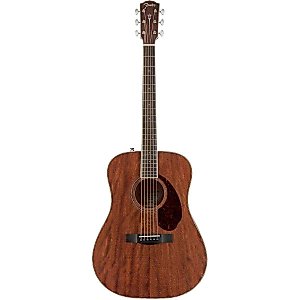 Fender Paramount PM-1 All-Mahogany Standard Dreadnought NE Acoustic Guitar, with 2-Year Warranty, Natural, with Case