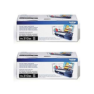 Genuine Brother TN310BK (TN-310BK) Black Toner Cartridge 2-Pack