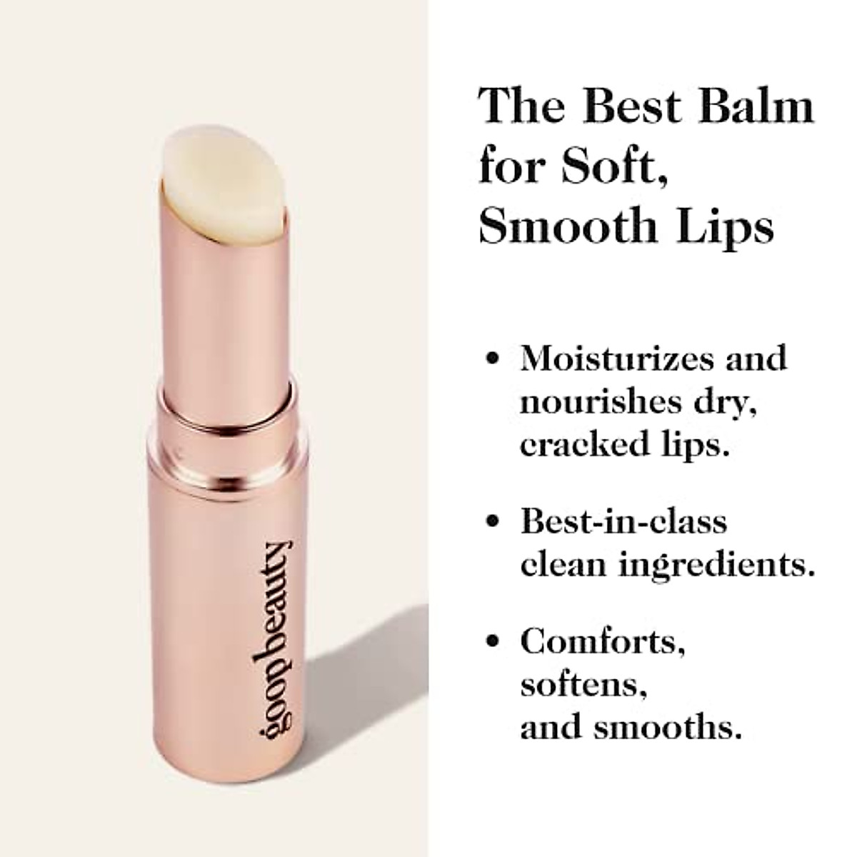 goop Lip Balm | Clean Moisturizing Lip Balm for Chapped, Cracked or Dry Lips | Dermatologist Tested | 0.16 oz | Paraben and Silicone Free