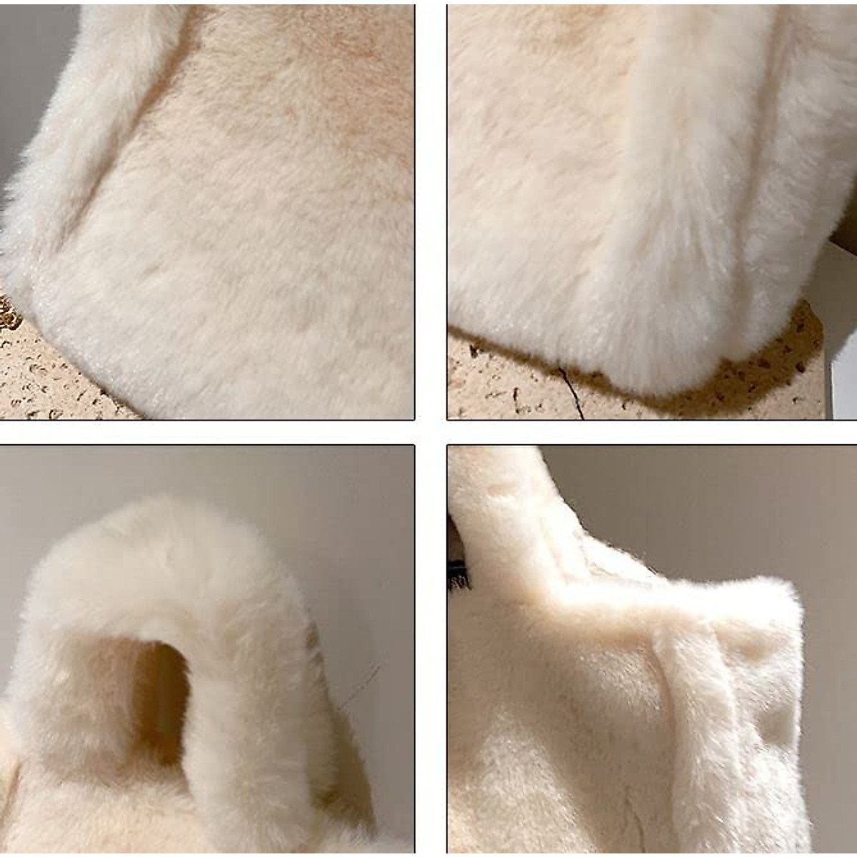 Tote Bag large Shoulder Bag Fleece Faux Fur Hobo Tote Bag Handbag Retro Bag Solid Color Big Purse