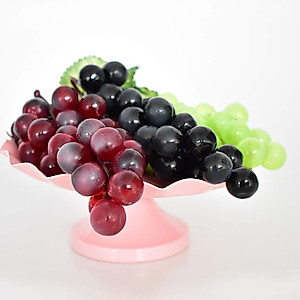 HUIANER Fake Grapes 3 Bunches of Simulation Grape Fruit Artificial Grape Vines Lifelike Leaves for Wedding Home Indoor Outdoors Party Garden Wall Decoration