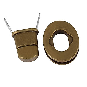 Trimming Shop Oval Shape Twist and Turn Lock Bronze Clasp Buckle Lock Closures for Handbags, DIY Projects, Art & Crafts, Clutches, Bags, Purse, 22mm x 28mm 10pcs