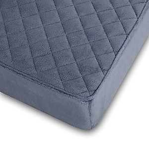 Large 20x20x5 Soft Memory Foam Chair Seat Cushion for Recliner, Couch, Armchair with Velvety Washable Cover, Non-Slip Base for Tailbone Pain & Pressure Relief - Floor Cushion - Gray