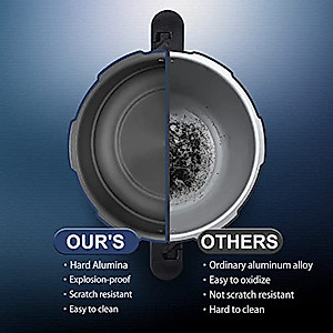 WantJoin Pressure Cooker, Pressure Canner with 8 Quart Hard Anodized, For All Cooktops,Induction Compatible Cookware with Spring Valve Safeguard Devices