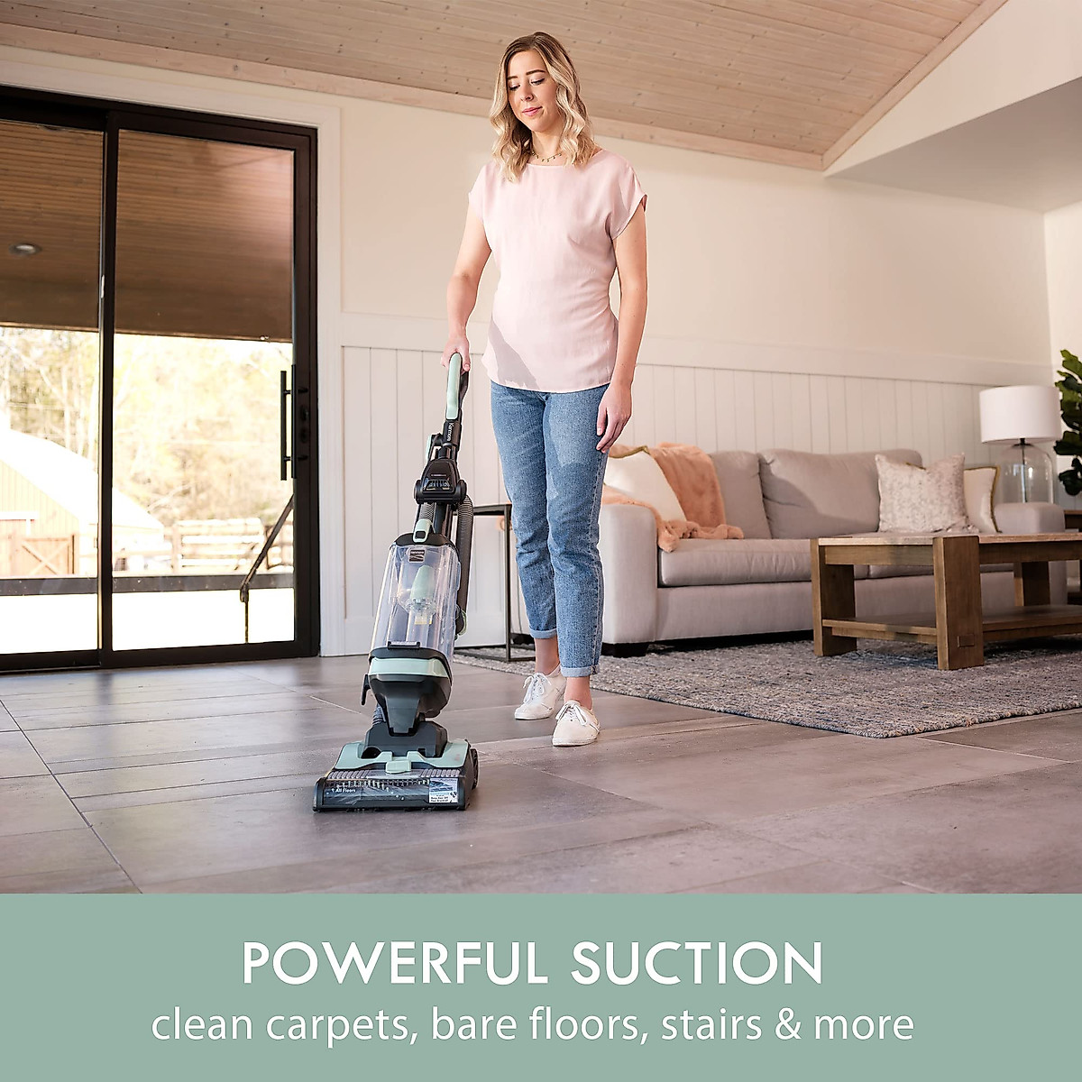 Kenmore DU1275 Bagless Upright Vacuum Lightweight Carpet Cleaner with 4 Height Adjustment, Hair Eliminator brushroll, Pet HandiMate & 2 Cleaning Tools