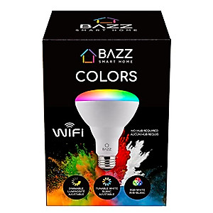 BAZZ Smart Home Wi-Fi RGB 10W LED BR30 Bulb (4-Pack)