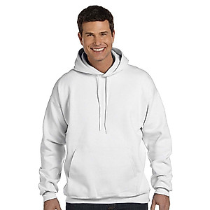 Hanes Mens Ultimate Cotton Heavyweight Pullover Hoodie,White,X-Large