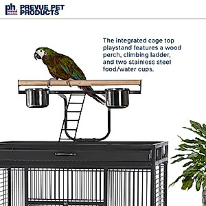 Prevue Hendryx Signature Select Series Wrought Iron Bird Cage in Black