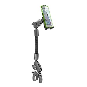 iBOLT sPro2 Accessibility Post/Pole/Rail/Handlebar Clamp Mount for Wheelchairs/Exercise Equipment. Fits Devices from 4.7 to 6.7 inches Wide/Tall (iPhone 11, Small Tablets, Nintendo Switch)