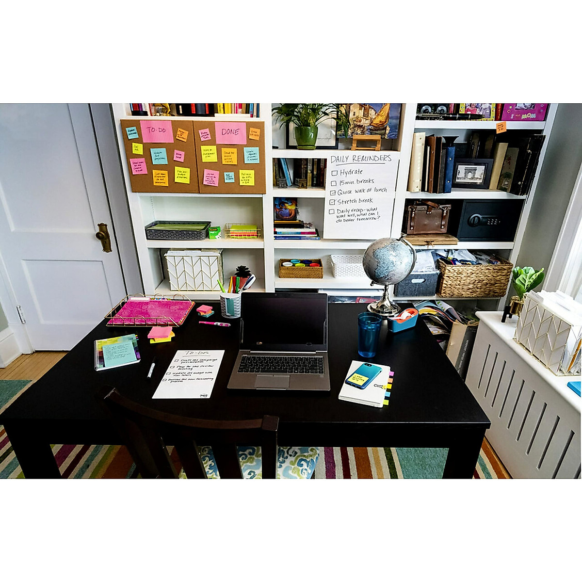 Post-it Super Sticky Notes,6x4 in, 8 Pads, 2x the Sticking Power, Energy Boost Collection, Recyclable (622-8SSMIA) , 1 7/8" x 1 7/8" , Assorted