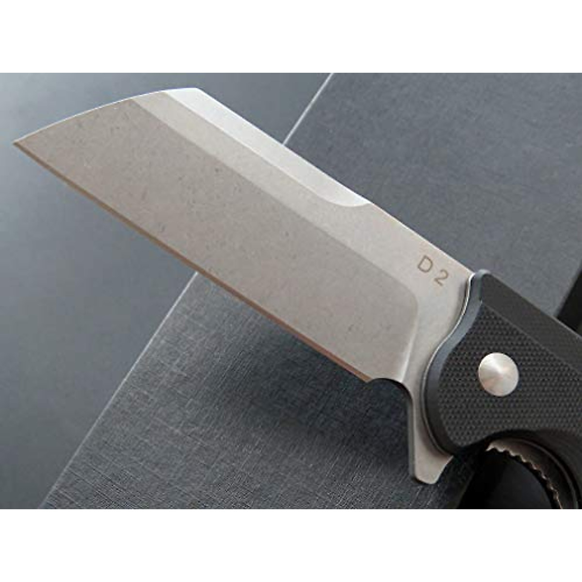 Eafengrow Outdoor Knives D2 Blade and Black G10 Handle,Pocket Knife Withe Clip EDC Multi Tool Pocket Knife (EF227-black)