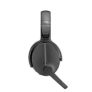EPOS | SENNHEISER Adapt 563 (1000208) - Dual-Sided, Dual-Connectivity, Wireless, Bluetooth, Active Noise Canceling On-Ear Headset | Discreet Foldable Boom Mic | UC Optimized (Black)