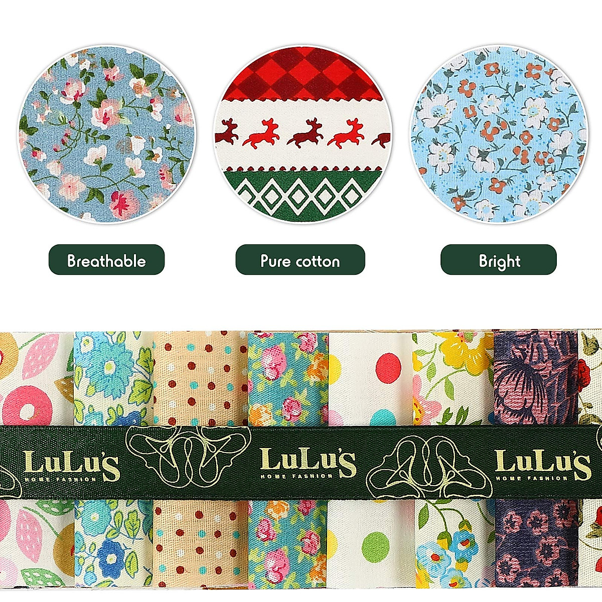 100 Pieces Cotton Fabric Roll 2.6 Inch Roll up Cotton Fabric Quilting Strips Floral Printed Cotton Craft Fabric Bundle Flower Precut Patchwork Cotton Square with Assorted Patterns for DIY Crafts