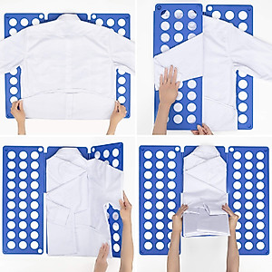 Clothes Folding Board Adjustable Shirt Folder Plastic T shirt Clothes Folder For Adult Children Space Saving Foldable Household Clothing Organizer Room Organization Laundry Folder For Kid Size Or Adult Plus Size Clothes