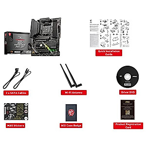 MSI MAG B550 Tomahawk MAX WiFi Gaming Motherboard (AMD AM4, DDR4, PCIe 4.0, SATA 6Gb/s, M.2, USB 3.2 Gen 2, HDMI/DP, ATX, Wi-Fi 6E, AMD Ryzen 5000 Series Processors)