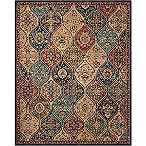 Nourison Nourison 2020 Persian Multicolor 8' x 10'6" Area -Rug, Easy -Cleaning, Non Shedding, Bed Room, Living Room, Dining Room, Kitchen (8x11)