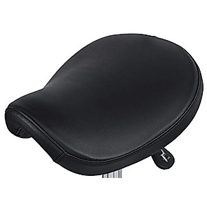 2xhome - Ergonomic Backless Rolling Saddle Stool Office Chair with Adjustable Height and Tilt, Black