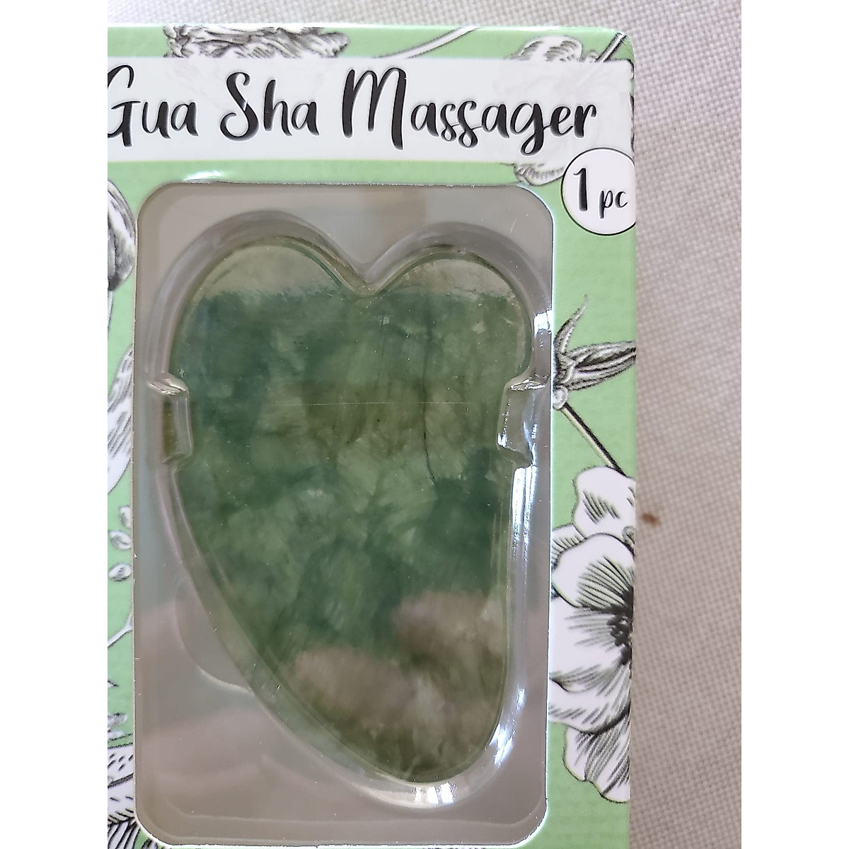 b pure Jade Facial Massage Asian Gua Sha Beauty Tool - Toning, Massage, Wrinkles