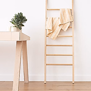 Set of 2 Gold Linen Tea Towels Multistripe 18" x 26", Made in Europe, Bath Linen, European Linen, Machine Washable, Super Absorbent