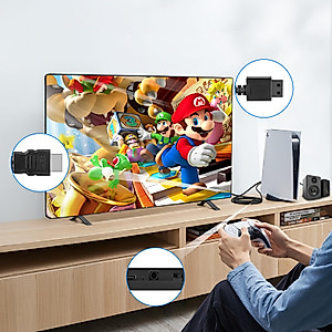 HOXIBSL Wii to HDMI Converter Cable Adapter,720P/1080P Switch,with 3.5mm Audio Jack,Improve Image Quality and Resolution,Supports All Display Modes,Compatible with Wii,U,HDTV, Monitor （6.56FT）