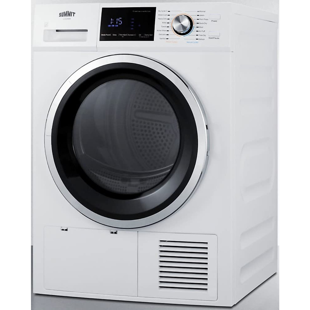 4.4 cu ft Front Load Dryer w/Glass Window - 15 Settings, 220v/1ph, White