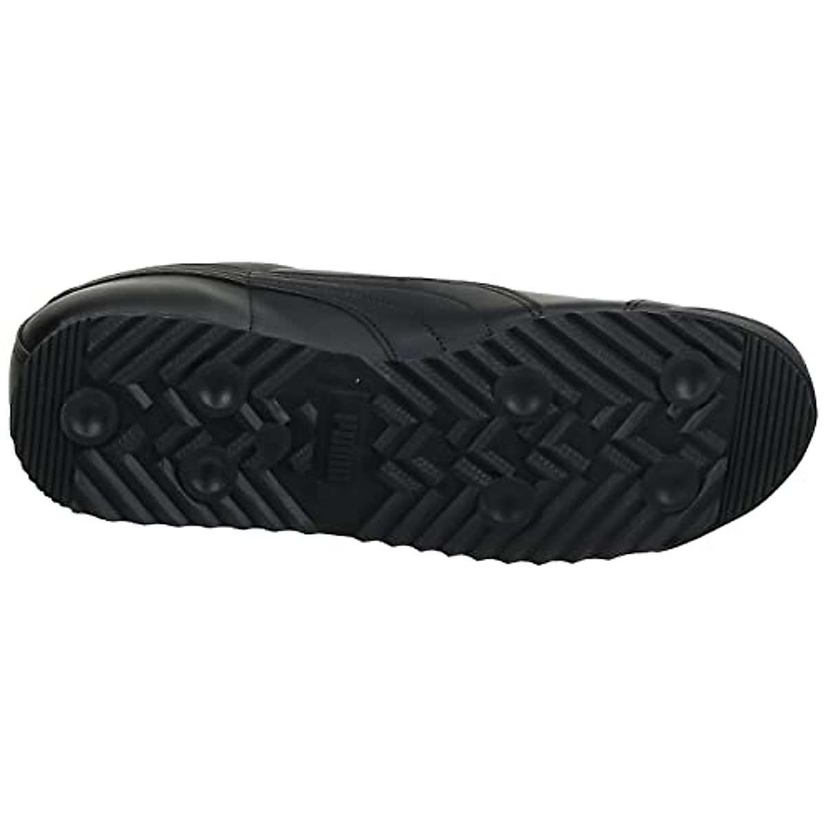 PUMA Mens Roma Sneaker, Basic black-black, 9.5