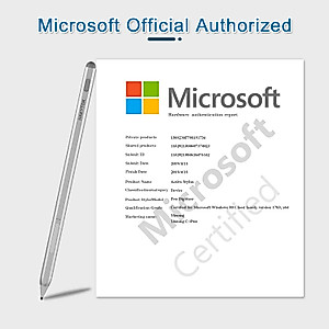 Pen for Surface 4096,Pen for Microsoft Surface Pro 8/X/7/6/5/4/3/Surface 3/go/go 2/go 3/Book/Laptop/Studio,Palm Rejection (Silver)