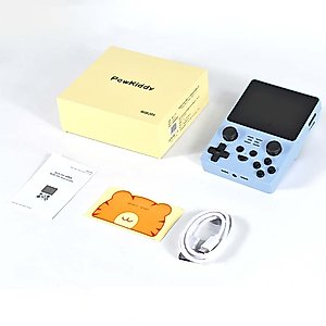 ZOSTER Powkiddy RGB20S Handheld Game Console Portable Retro Built in 10,000 Games 16G+32G 3.5 Inches IPS Screen Open Source System Arcade Game Console Toy Gift for Kids Adults