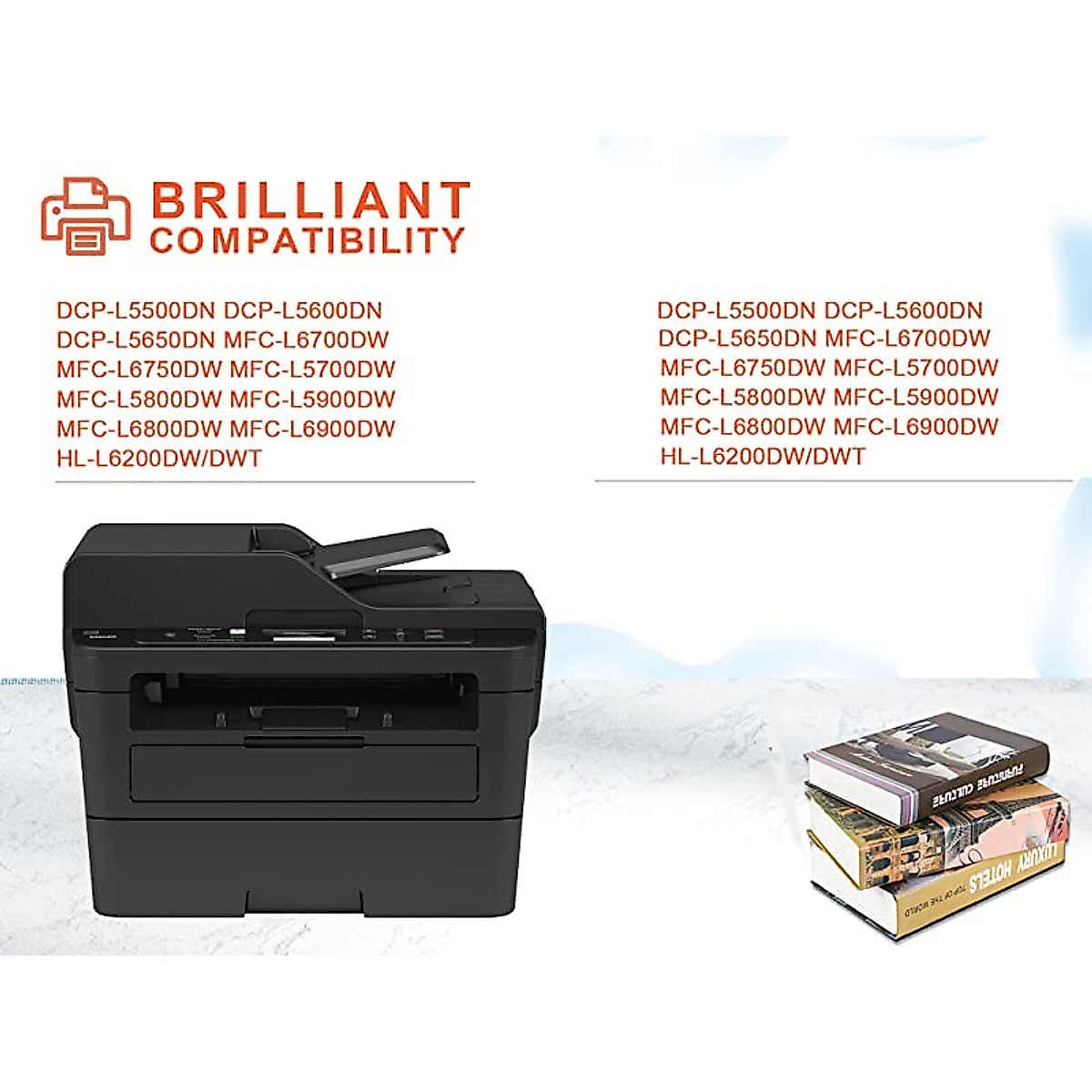 Juyudow Ultra High Yield Toner Cartridge for Brother TN880 TN-880 TN 880 HL-L6200DW MFC-L6700DW MFC-L6800DW HL-L6200DWT HL-L6300DW MFC-L6900DW Printer Toner Cartridge (Black, 2 Pack)