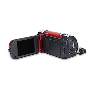 FOSA Camera Camcorder, Portable Digital Video Camcorder Handy Camera Full HD 270° Rotation 1080P 16X High Definition Digital Camcorder Video DV Camera Great Kids(Red)